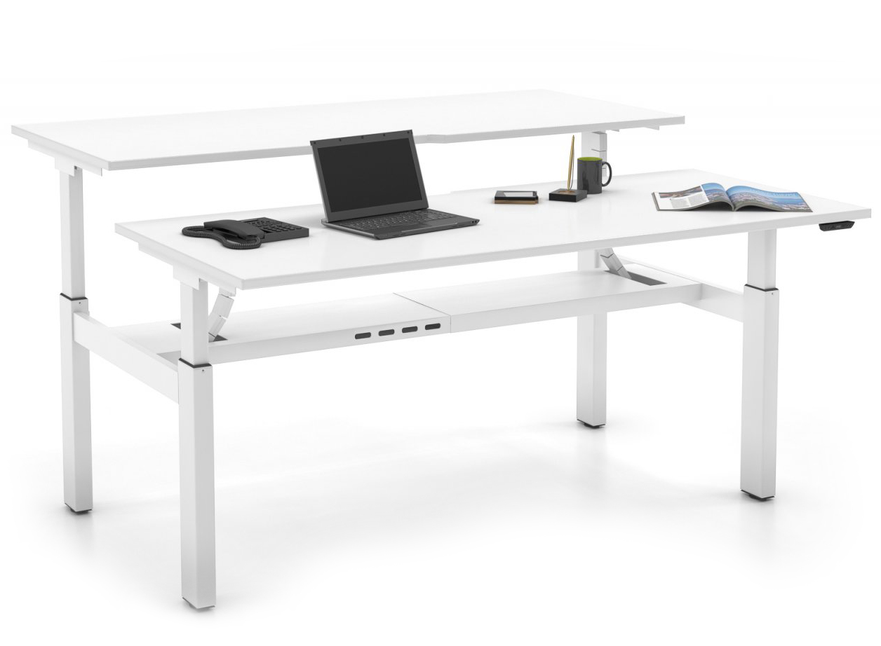 GEN H BACK TO BACK HEIGHT ADJUSTABLE DESK :: Experienced Office Furniture