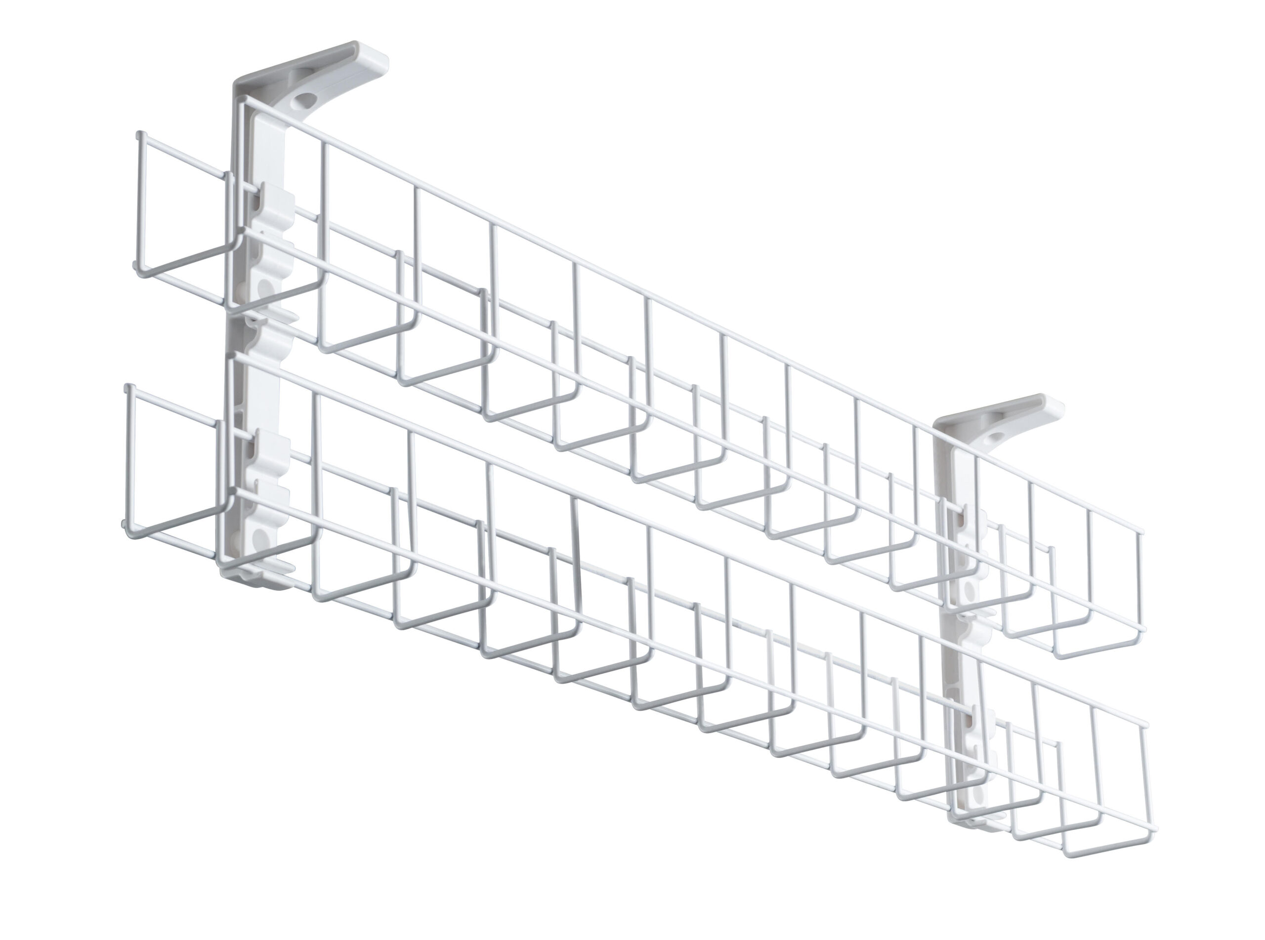 WIRE GRID BASKET DUAL TIER 50mm WIDE :: Experienced Office Furniture