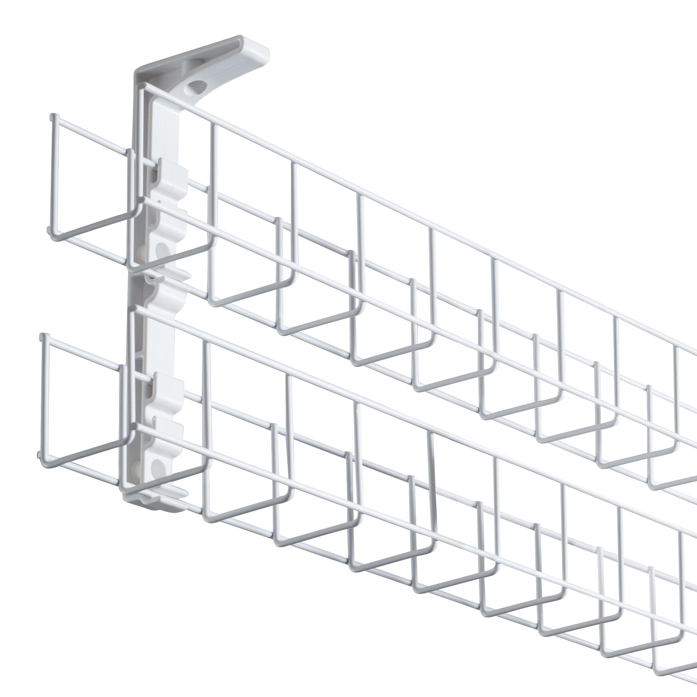 WIRE GRID BASKET DUAL TIER 50mm WIDE :: Experienced Office Furniture
