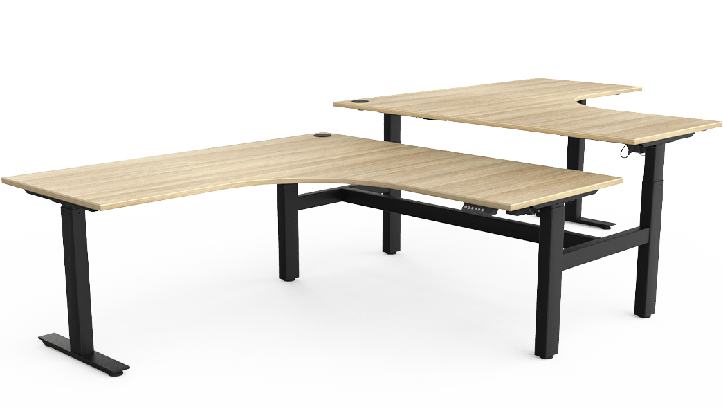 AGILE 90° 2 PERSON ELECTRIC DESK :: Experienced Office Furniture