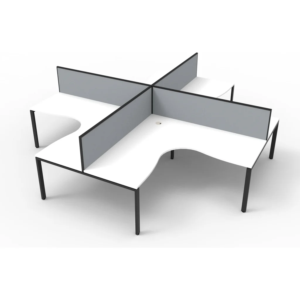 PROFILE INFINITY 4 PERSON POD WITH SCREENS :: Experienced Office Furniture